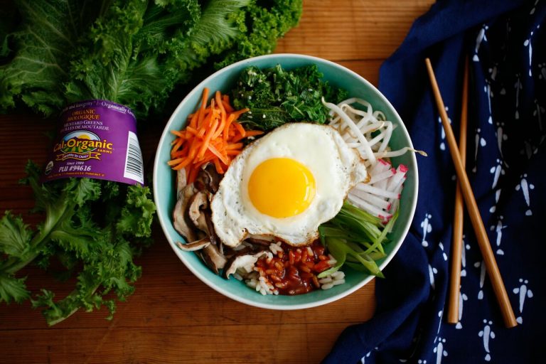 Korean Style Rice Bowl with Mustard Greens | Cal-Organic Farms
